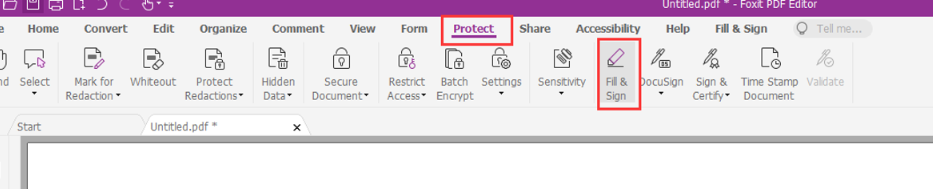 How to change the color of a check mark in Fill&Sign tab?