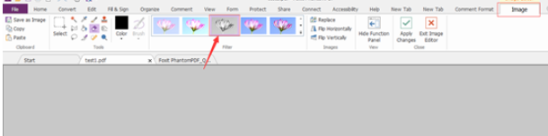 How to turn a color image into grayscale in PDF file