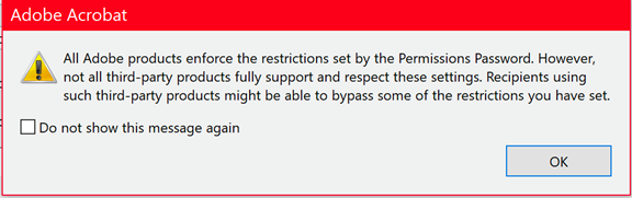 Some non-Foxit PDF Software may not enforce or respect the restrictions ...