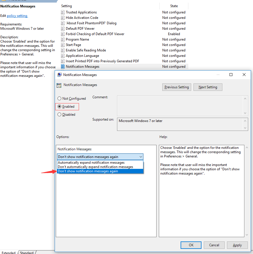 Hide The Text Recognition Message