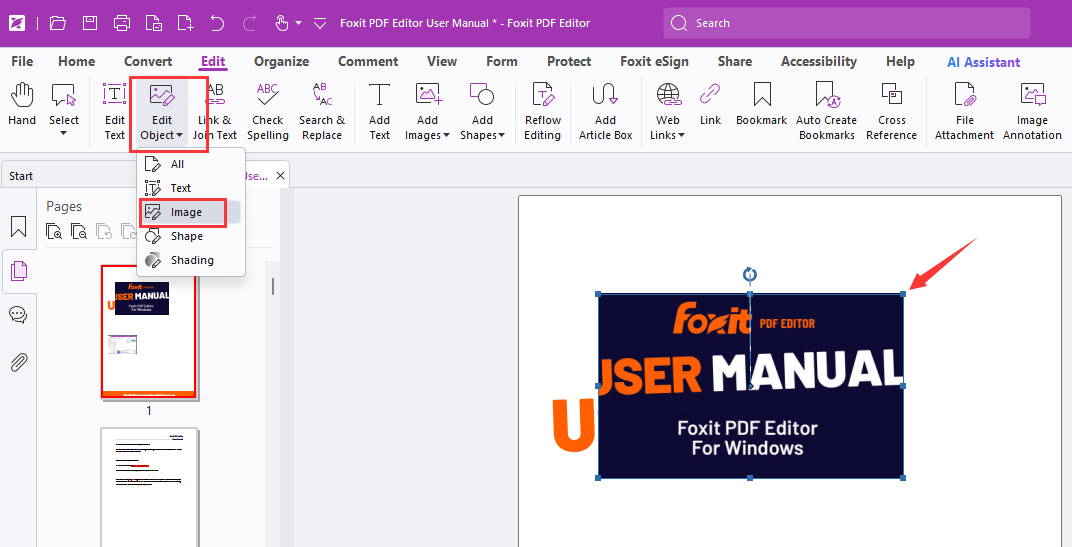 How to lock the aspect ratio for an image in a PDF file using Foxit PDF ...