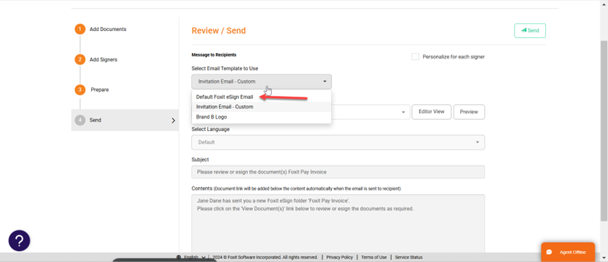 Email Template Management and Department Assignment