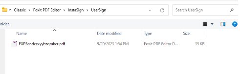 How do I import my PDF Sign signature that was created in Foxit PDF ...