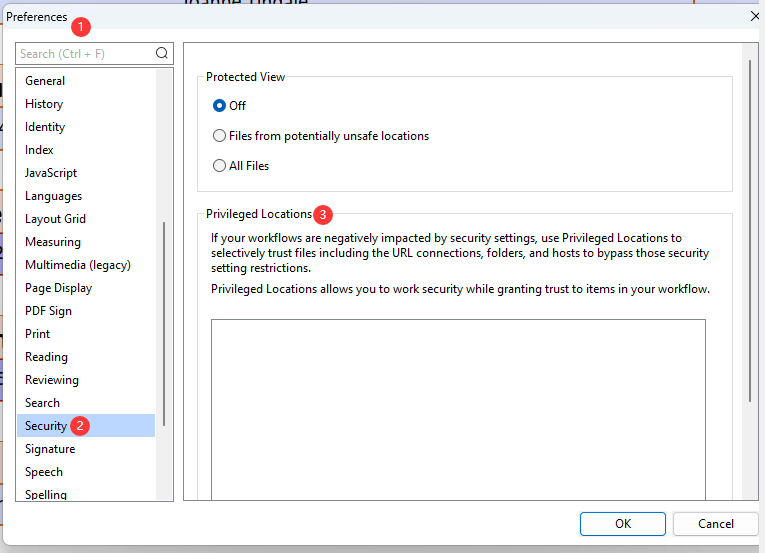 Some options in Foxit PDF Editor/Foxit PDF Reader which will affect the ...