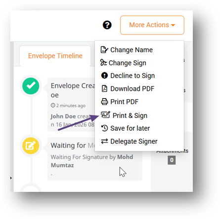 How to Use Print & Sign (Wet Signature)