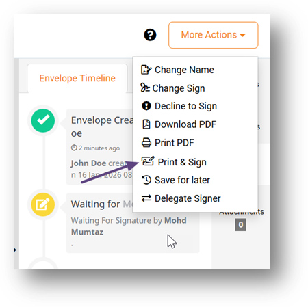 How to Use Print & Sign (Wet Signature)